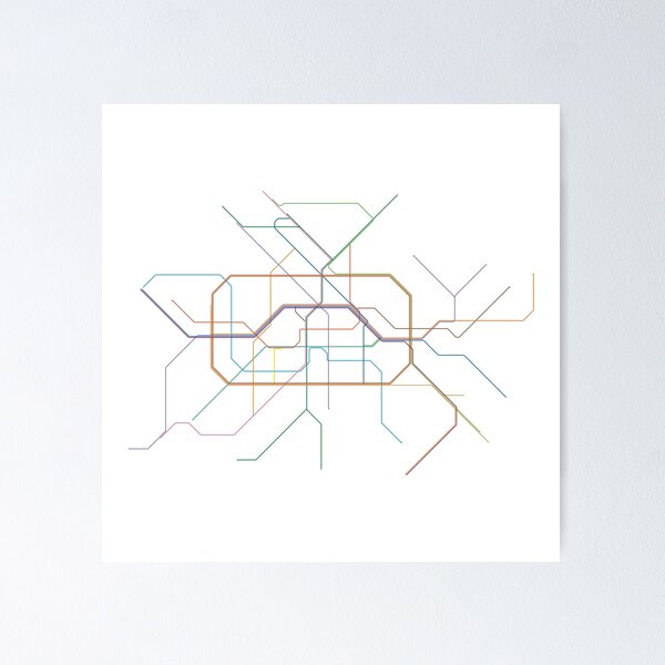 "Berlin Rail Map" Poster for Sale by in-transit | Redbubble