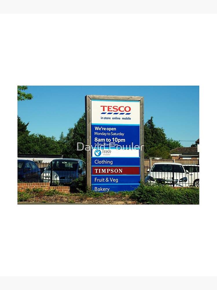 "Tesco supermarket sign, Tenterden" Mounted Print for Sale by ...