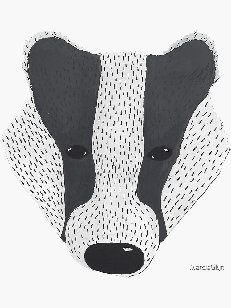 "Badger face " Sticker for Sale by MarcieGlyn | Redbubble