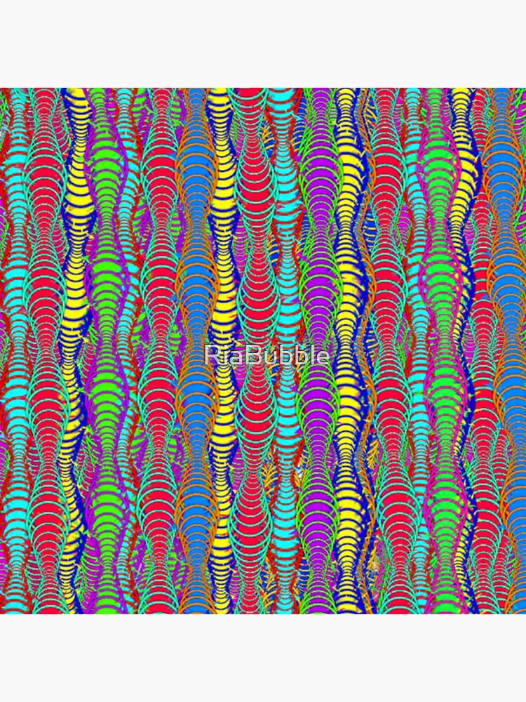"Rainbow Trippy Psychedelic Pattern" Sticker for Sale by RiaBubble ...