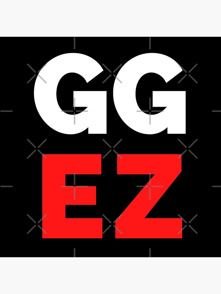 "GG EZ - Red and White" Poster for Sale by DWaffleDesigns | Redbubble