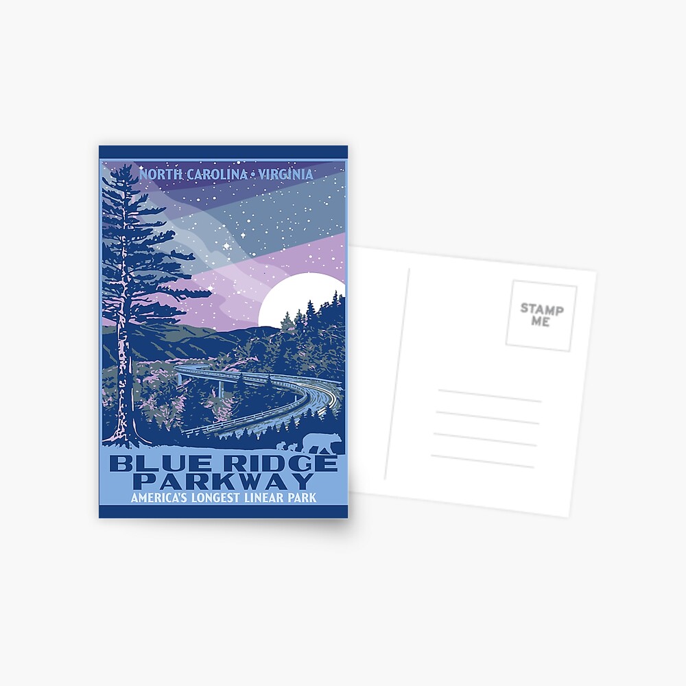 "Blue Ridge Parkway Original WPA Poster Style National Park Design ...