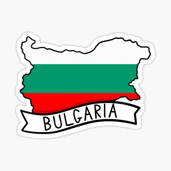 "Bulgaria Flag Map Sticker" Sticker by Drawingvild | Redbubble
