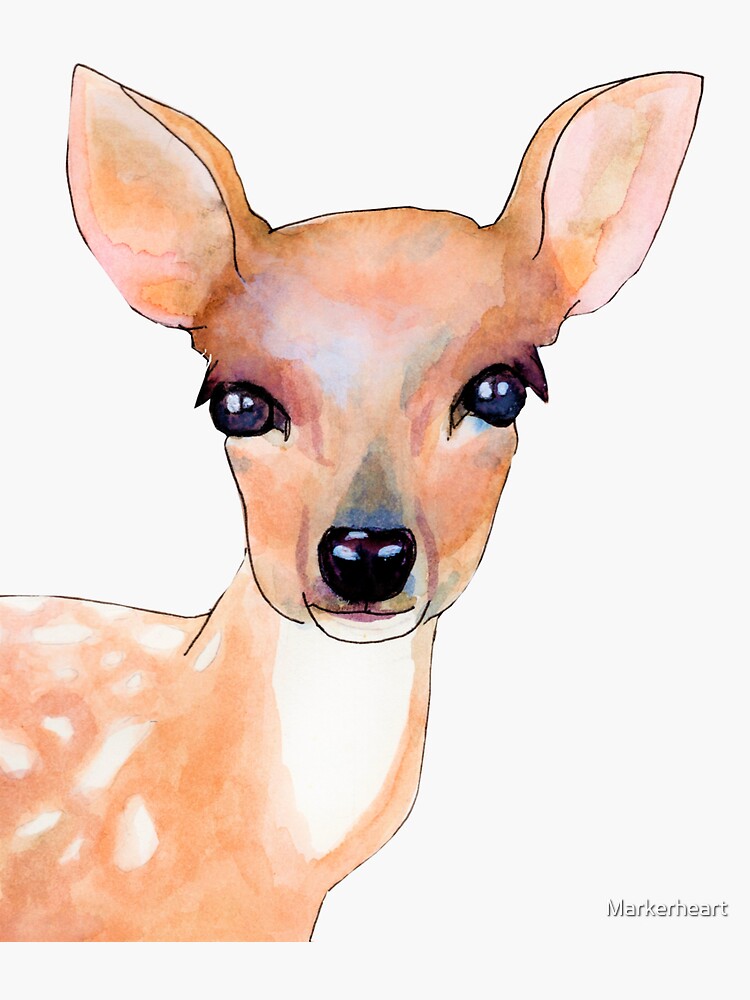 "Doe" Sticker by Markerheart | Redbubble