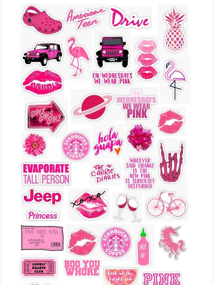 "Pink Aesthetic Laptop Stickers" Sticker for Sale by rojx2 | Redbubble
