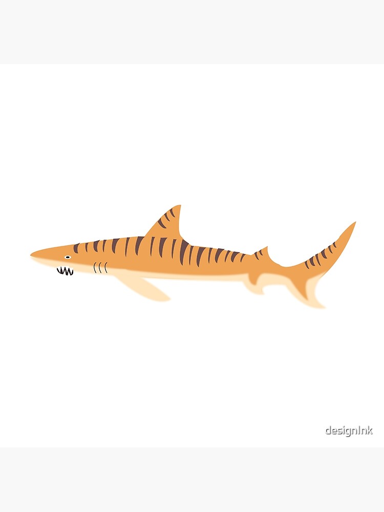 "Tiger shark with stripes" Leinwanddruck von designInk | Redbubble