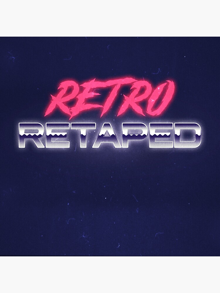 Pegatina «Logotipo retenido de los años 80 retro» de retaped | Redbubble