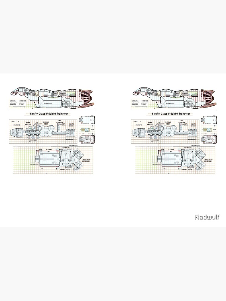 "Serenity Firefly floorplan schematics" Journal for Sale by Radwulf ...