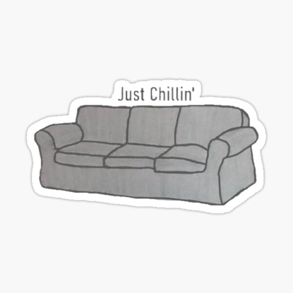 "Just Chillin'" Sticker by LivGillin | Redbubble