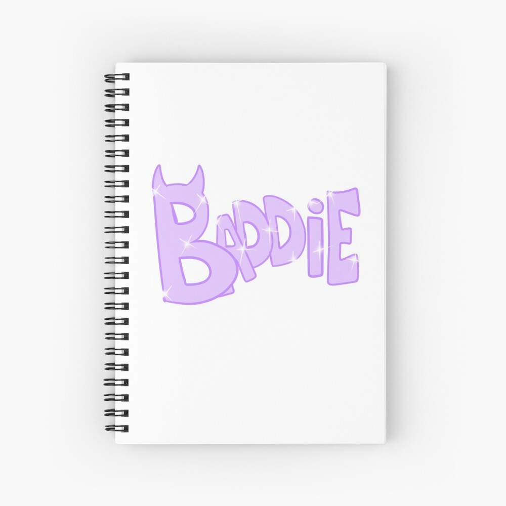 "Baddie (purple)" Spiral Notebook for Sale by gross-girl99 | Redbubble