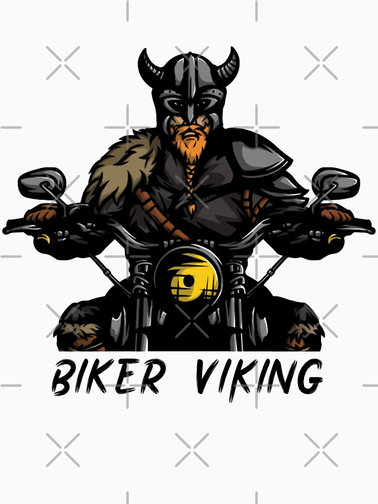 "Biker Viking" T-shirt by Color-Rain | Redbubble