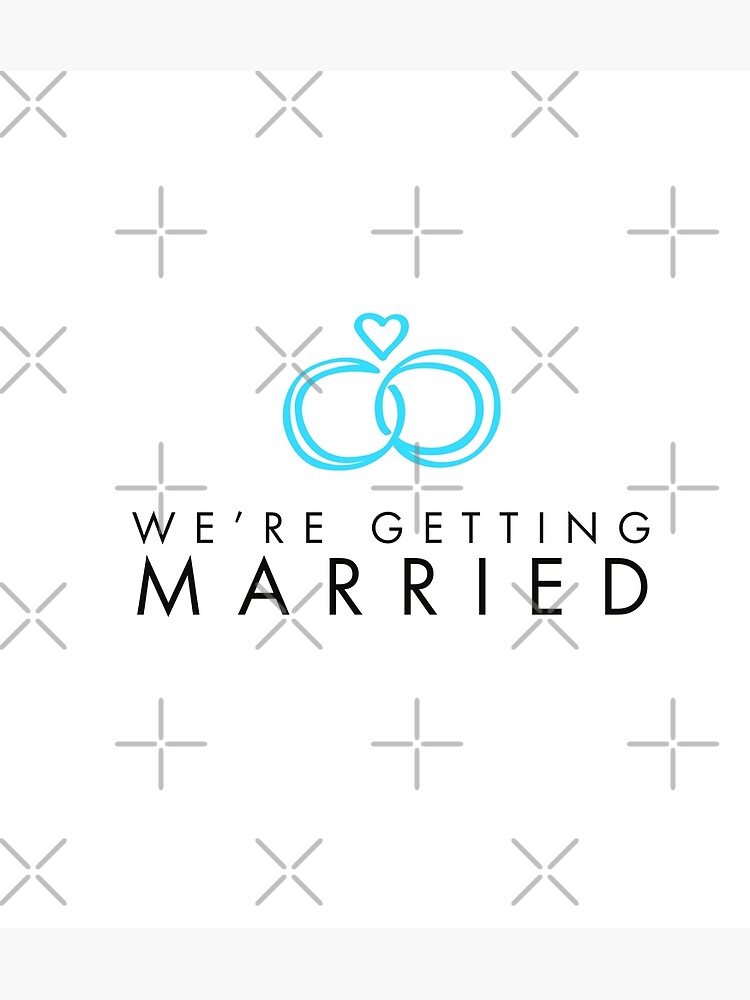 "GETTING MARRIED - BLUE - WEDDING - INVITATION CARD" Art Print for Sale ...