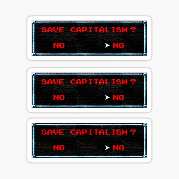 "Anti Capitalism Videogame" Sticker by tomalanquest | Redbubble