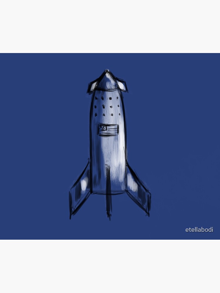 "SpaceX starship drawing" Art Print by etellabodi | Redbubble
