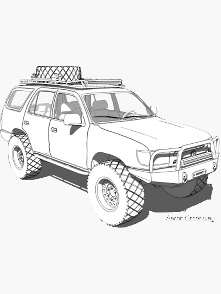 "3rd gen 4runner" Sticker for Sale by Smackeroonie | Redbubble