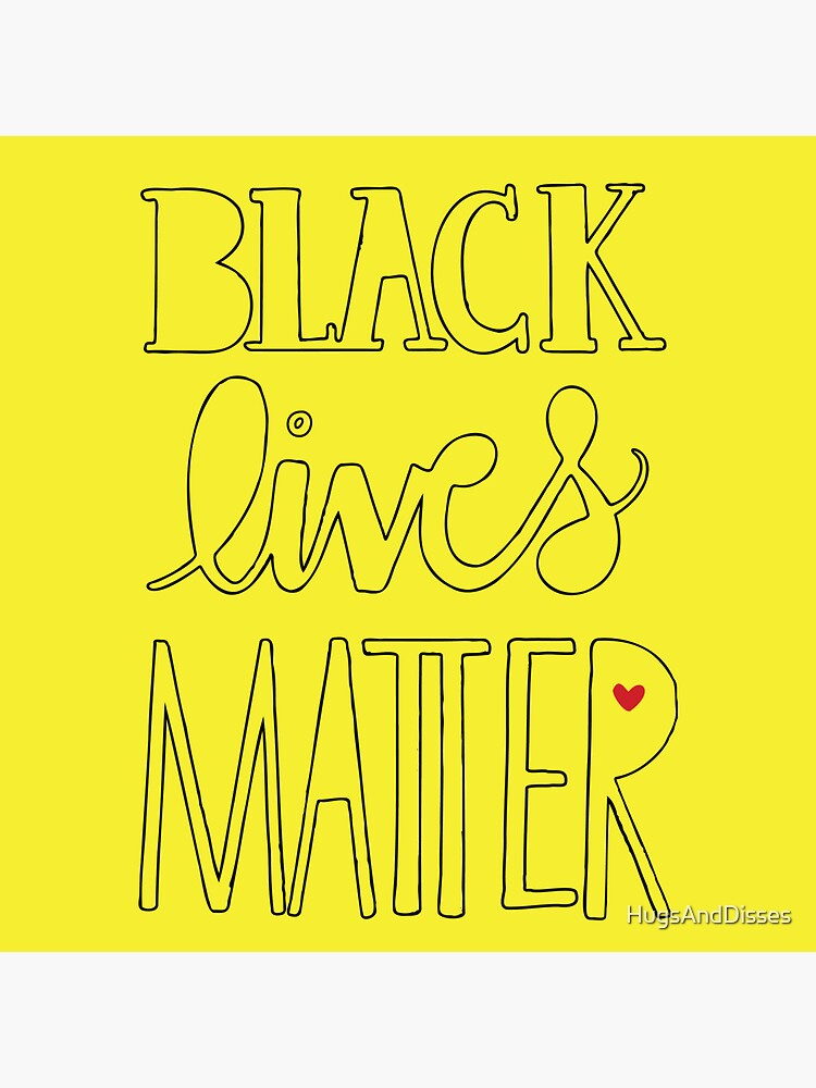 "Black Lives Matter (BLM) - Yellow Background" Sticker for Sale by ...