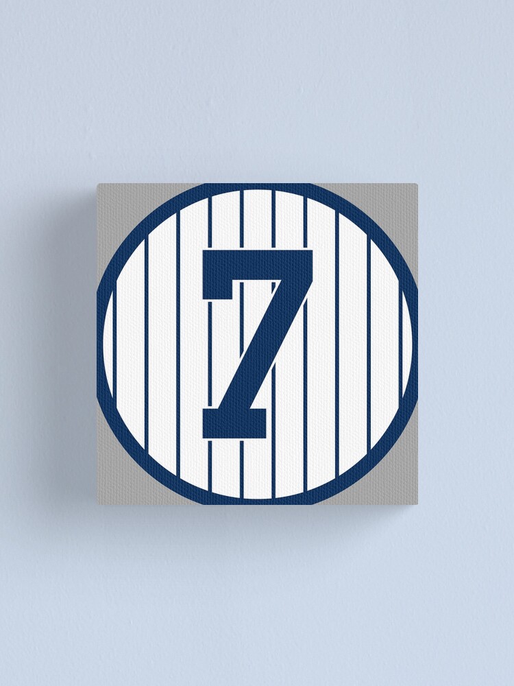 "Mickey Mantle #7 Jersey Number" Canvas Print for Sale by StickBall ...