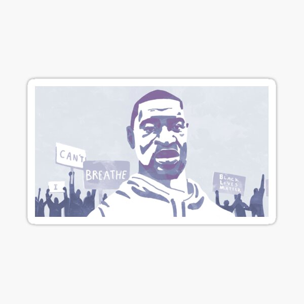 "George Floyd BLM" Sticker for Sale by DunwichCaravan | Redbubble