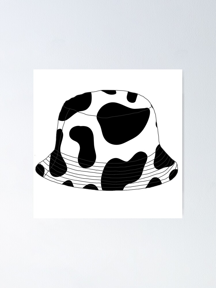 "cow print bucket hat" Poster by ameliab11 | Redbubble