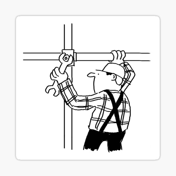 "Scaffolder at Work" Sticker for Sale by NigelSutherland | Redbubble