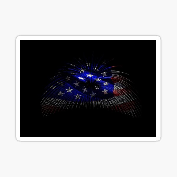 "AMERICAN FIREWORKS FLAG Face Mask" Sticker for Sale by walkingrock ...