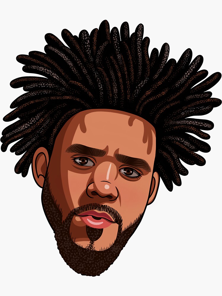 "J Cole" Sticker by lelder20 | Redbubble