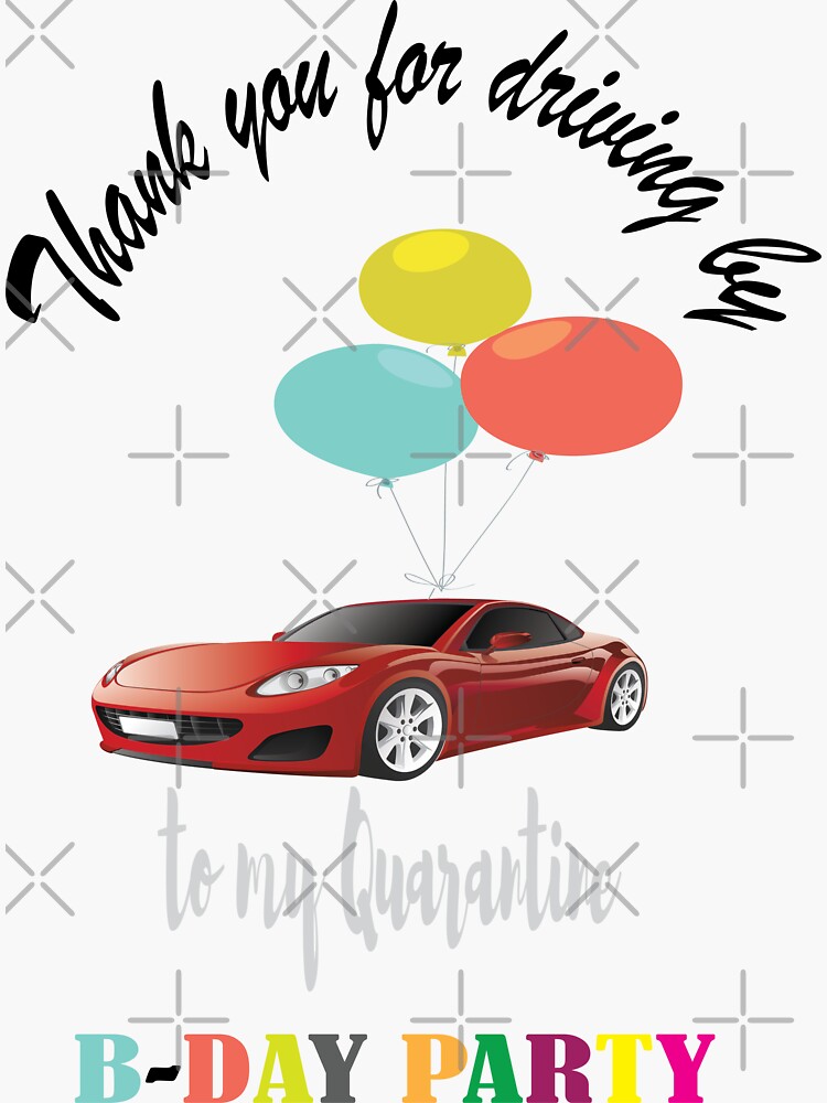 "Thank you for driving by stickers Quarantine Birthday Party Birthday ...