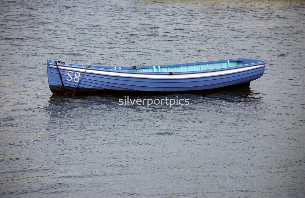 "Number 58 pastel blue rowing boat, Saltash, Cornwall, UK" by ...