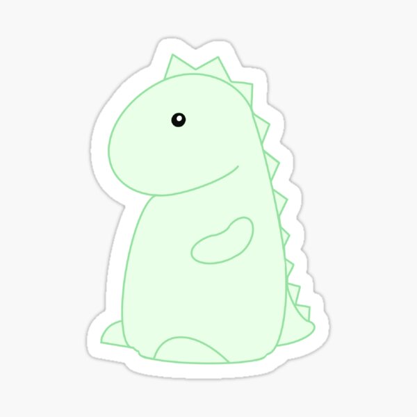 "Green Dinosaur " Sticker for Sale by edcullenrx | Redbubble