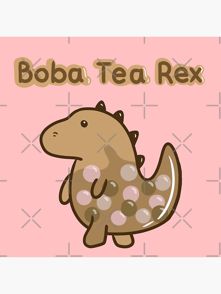 "Boba Tea Rex - bubbletea dino" Poster for Sale by StarGazeArtz | Redbubble