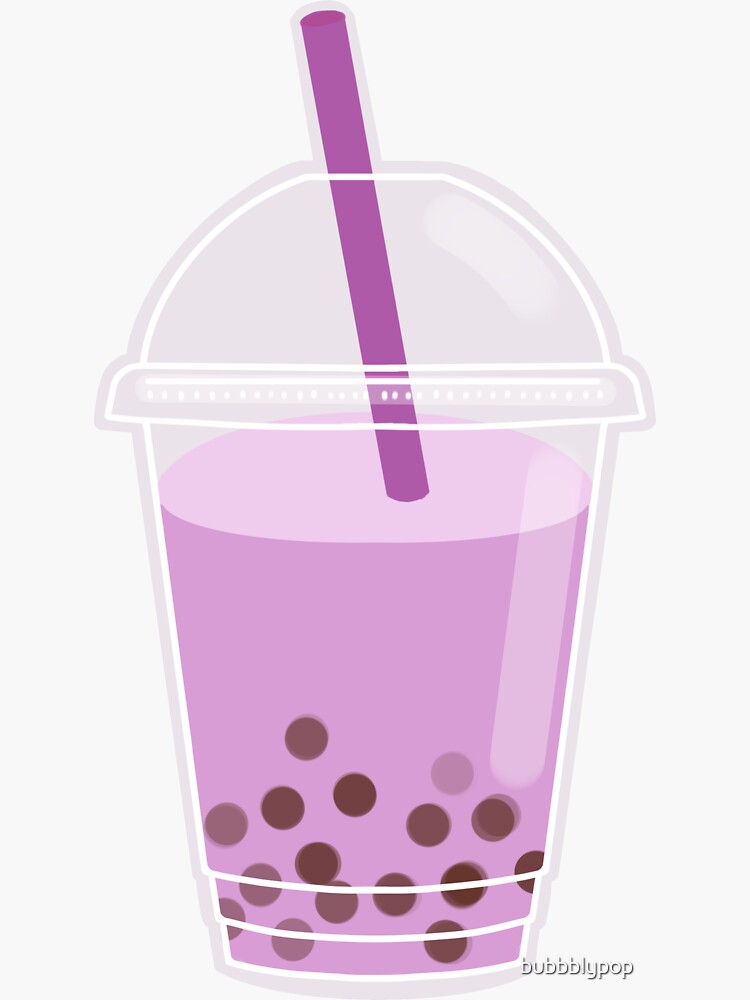 "Taro Boba" Sticker by bubbblypop | Redbubble