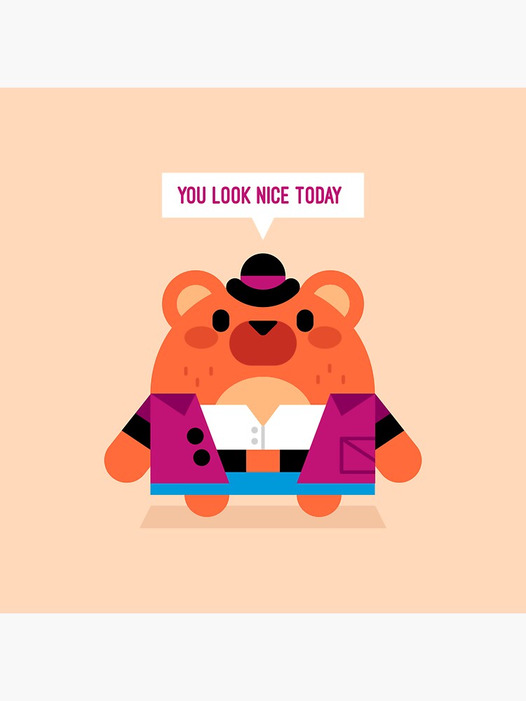 "You look nice today" Sticker for Sale by momodraws | Redbubble