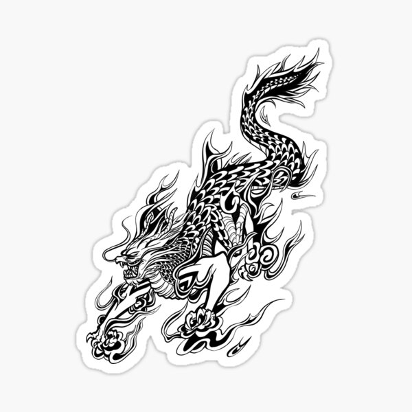 "Chinese QiLin Dragon Design" Sticker for Sale by Winterscldier76 ...
