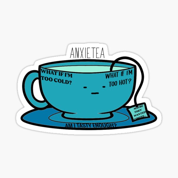 "Anxietea cup design sticker" Sticker for Sale by buystickerspls ...
