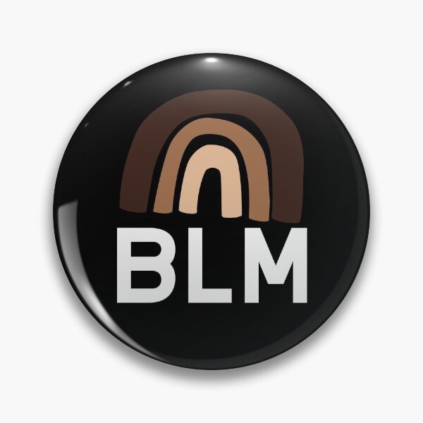 "BLM Black Lives Matter Rainbow Skin Colors" Pin for Sale by simcass ...