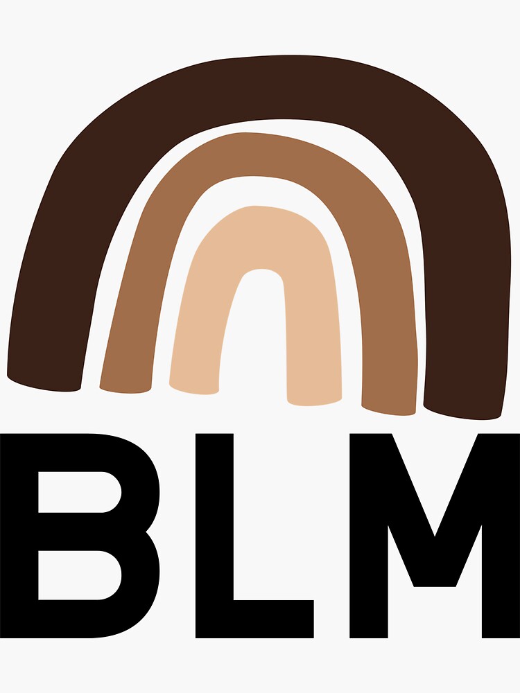 "BLM Black Lives Matter Rainbow Skin Colors" Sticker for Sale by ...