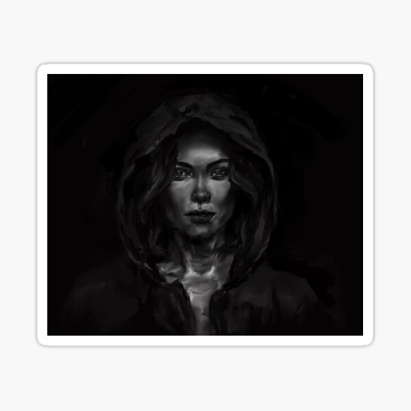 "Lady Gisela" Sticker by artsyandbored | Redbubble