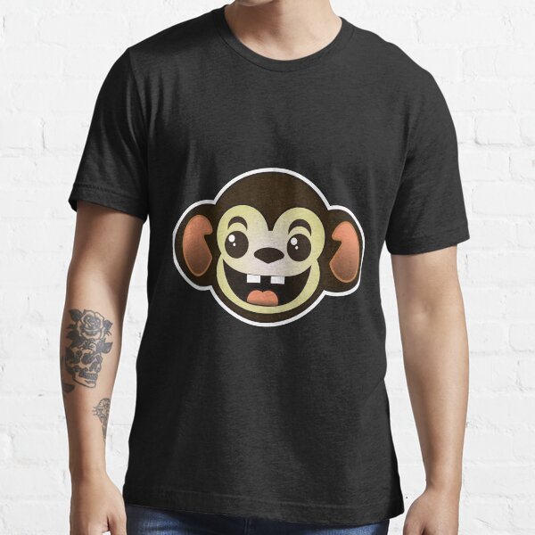 "Cute And Funny Monkey T-shirt and Stickers" T-shirt by SkySay | Redbubble