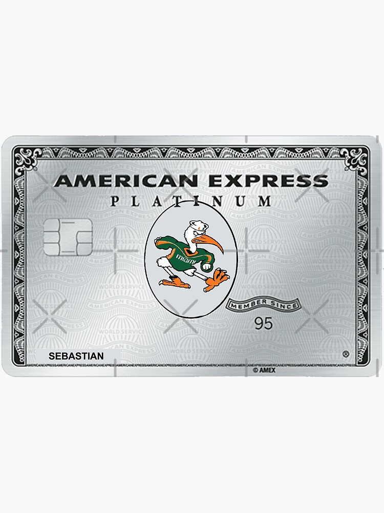 "UMiami Platinum Card" Sticker for Sale by estelleu | Redbubble
