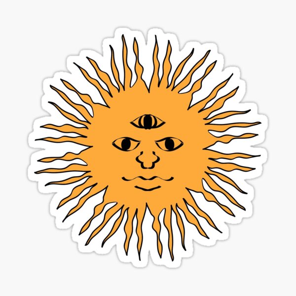 "yellow sun" Sticker by koodlet | Redbubble