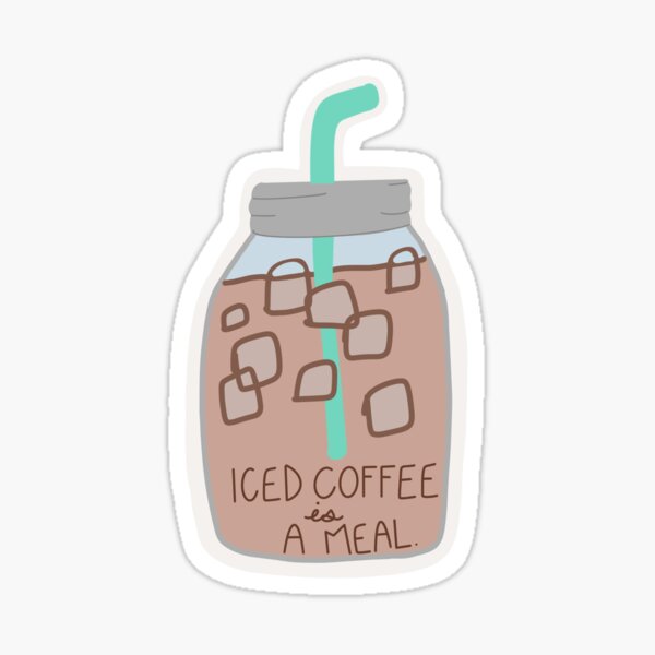 "Iced Coffee Sticker" Sticker by makenzie237 | Redbubble