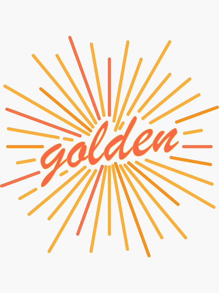 "Golden Harry Styles" Sticker by artwithmichelle | Redbubble