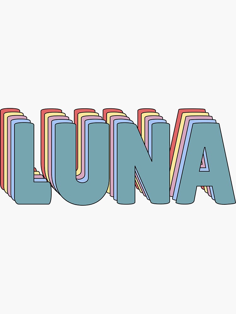 "Luna Name" Sticker for Sale by ashleymanheim | Redbubble