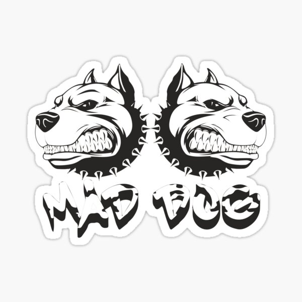 "pit bull dogs mad dog " Sticker for Sale by buzer1 | Redbubble