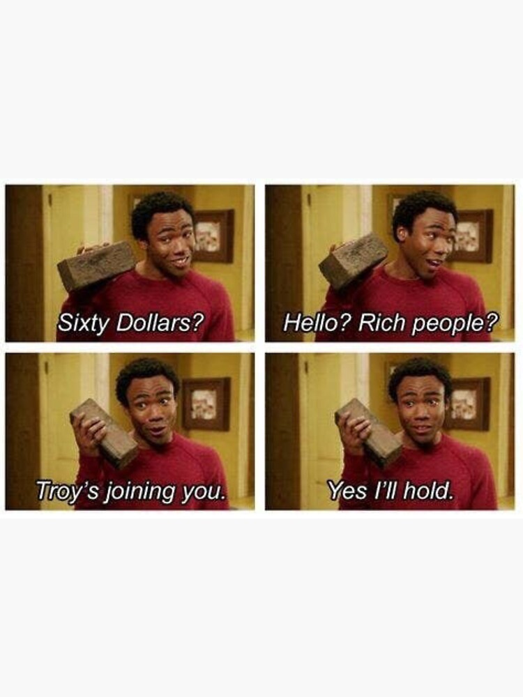 "Troy Barnes Community Funny Quote" Sticker by doodlesbylinds1 | Redbubble