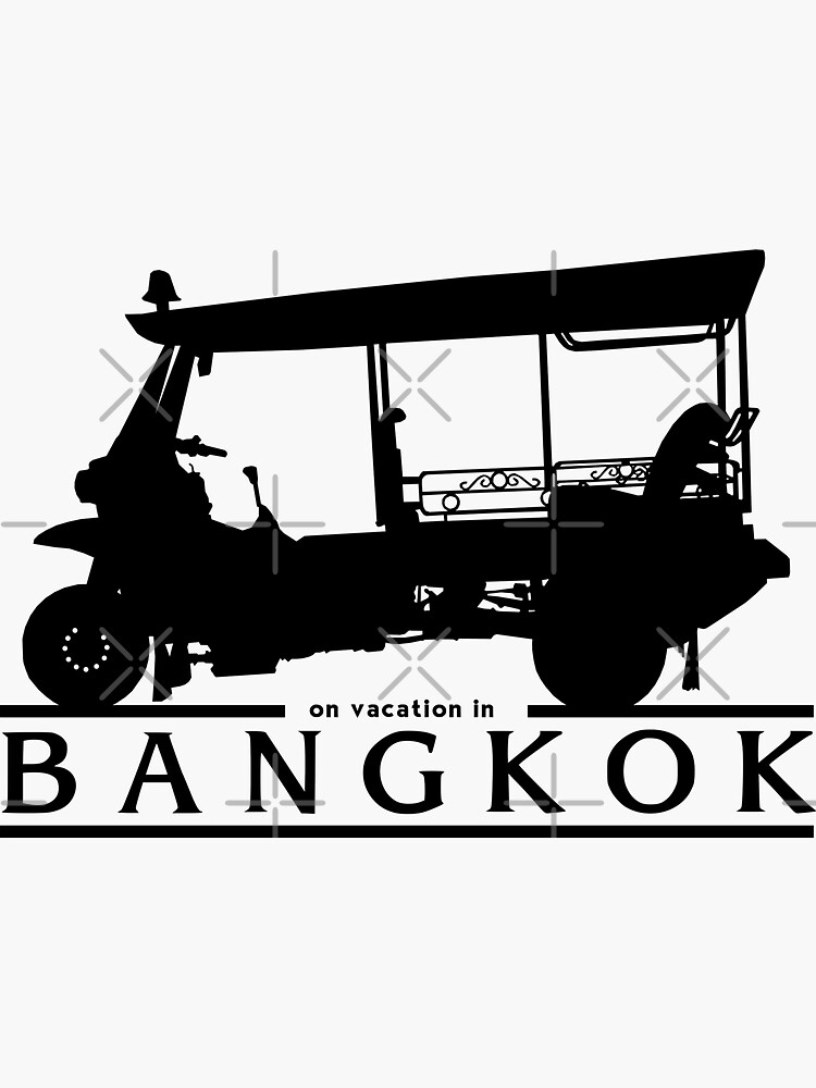 "Tuk Tuk Bangkok" Sticker for Sale by KewaleeTee | Redbubble