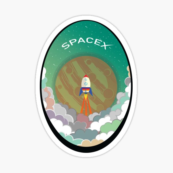 "Spacex spacecraft rocket launch" Sticker by UmmHaya | Redbubble