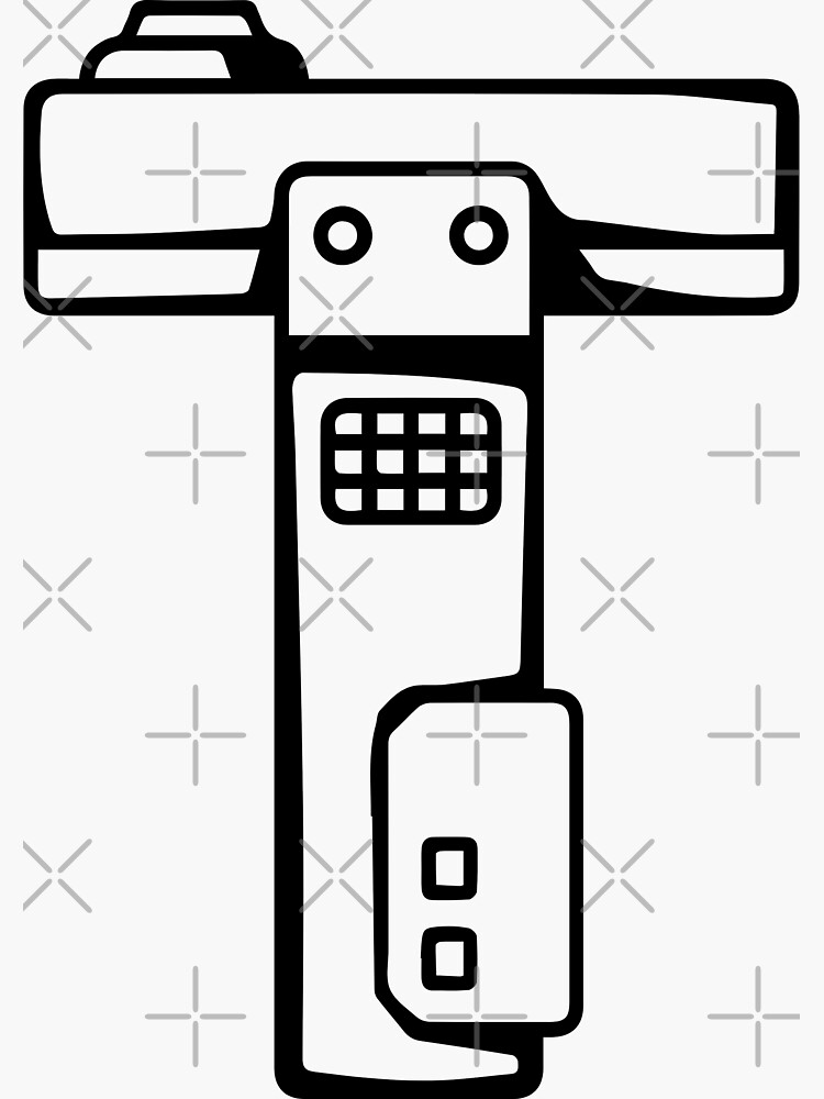 Pegatina «Robot capital letter T monogram T robotic Tech Mech mecha ...