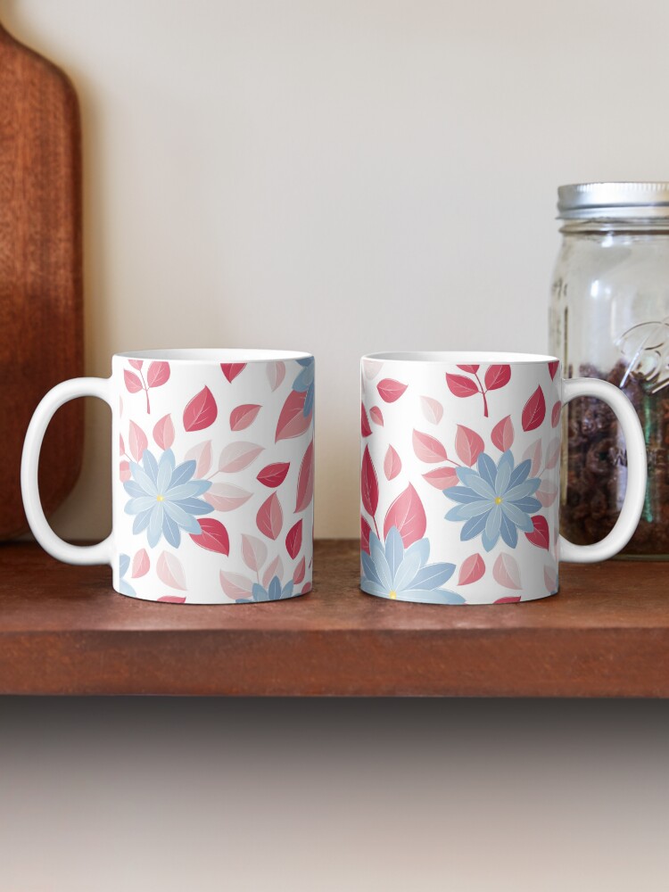 "decorative flowers on a white background" Coffee Mug for Sale by ...