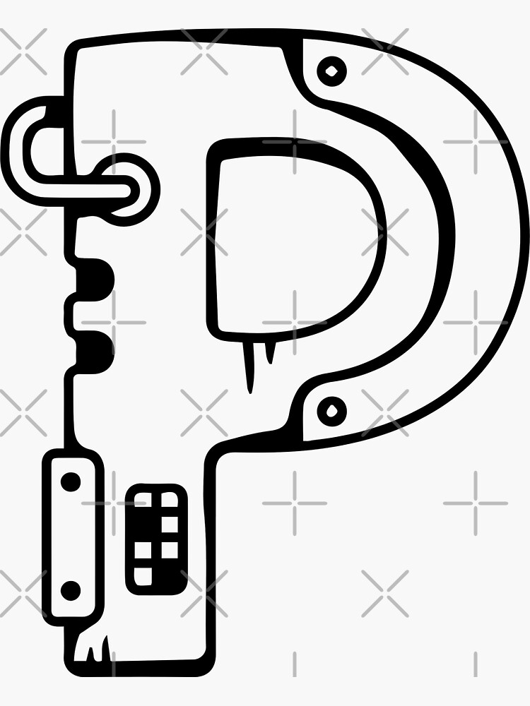 "Robot capital letter monogram P robotic Tech Mech mecha font ...